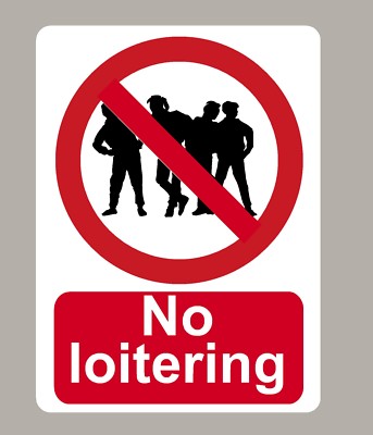 Printable No Loitering Sign