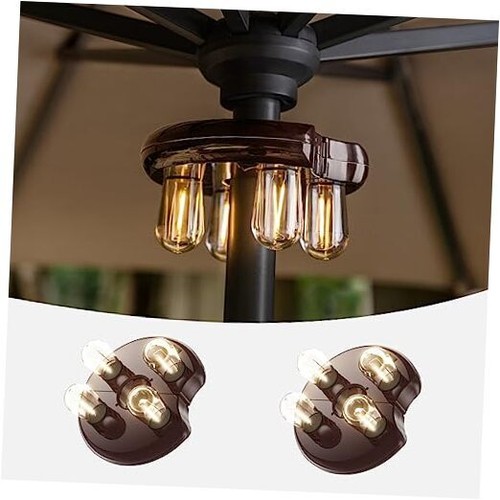 Patio Packs Umbrella Light with LED Edison Bulbs, Battery Operation ...
