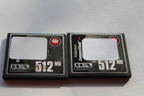 2pcs 512mb LEXAR got stickers on Compact flash memory for CF NIKON ...