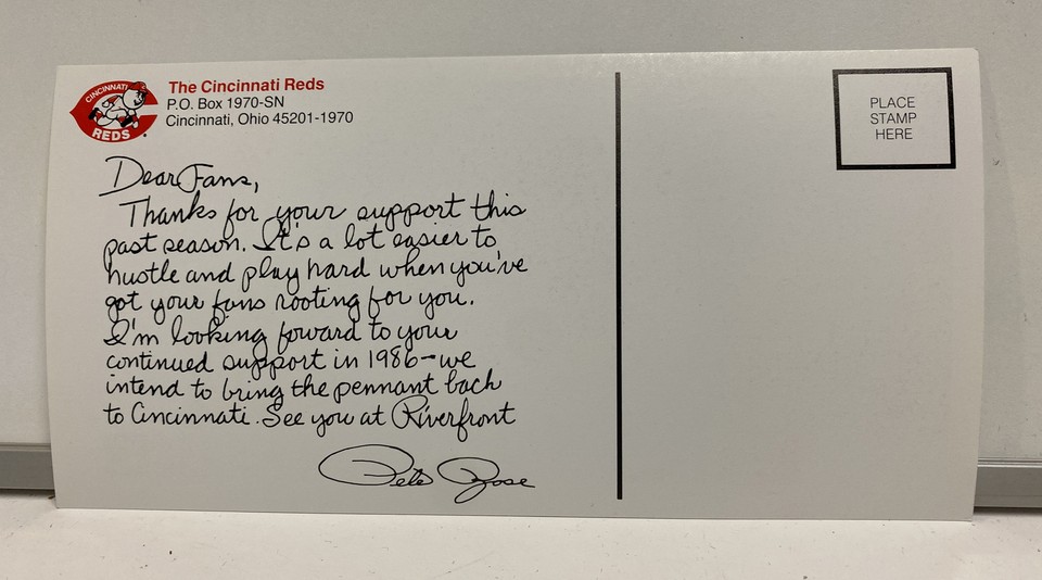 Lot Of 3 1985 Cincinnati Reds Pete Rose Manager Postcards | eBay