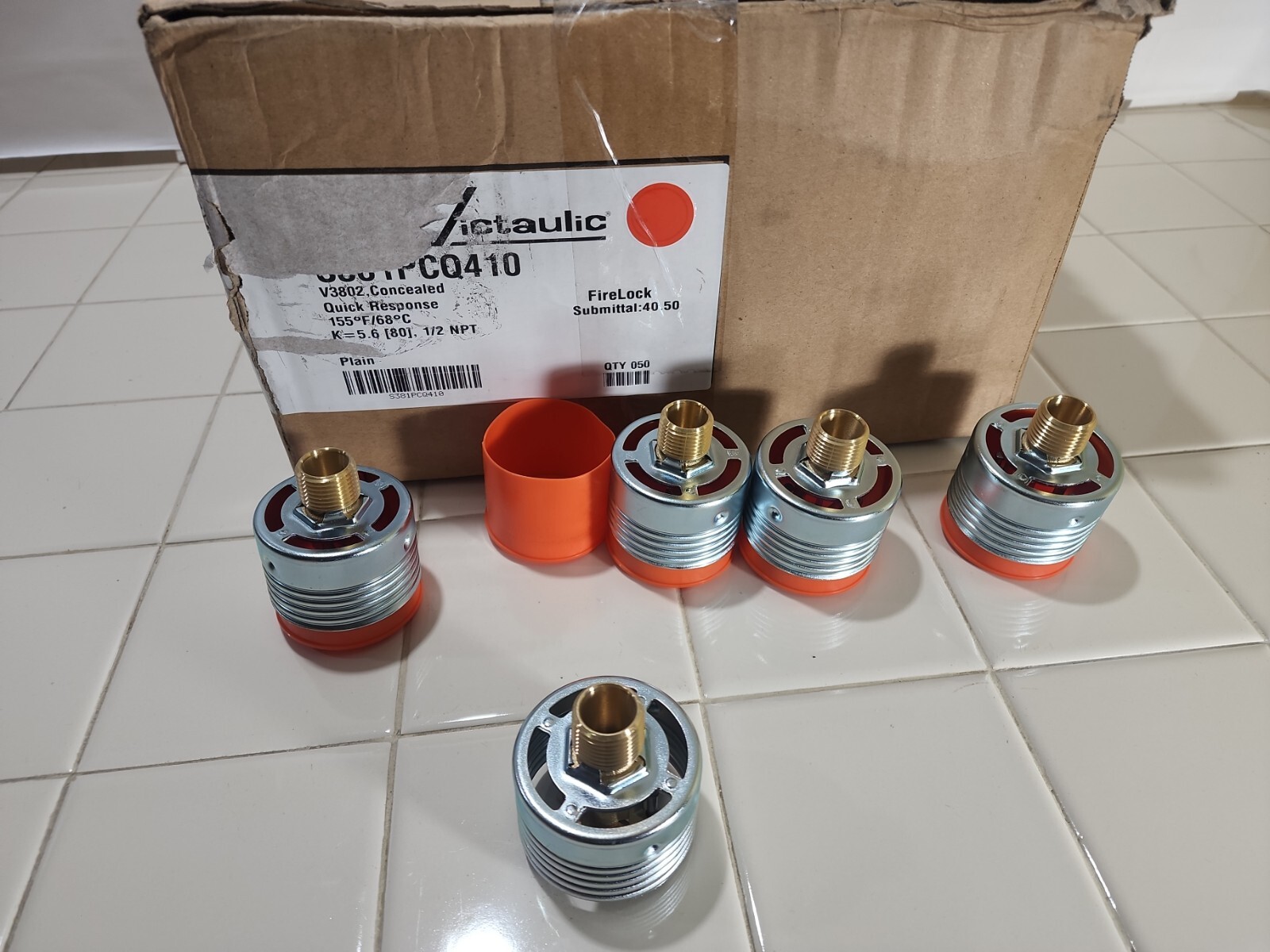 5 Pk Victaulic V3802 Fire Lock Automatic Sprinkler Head Quick Response ...