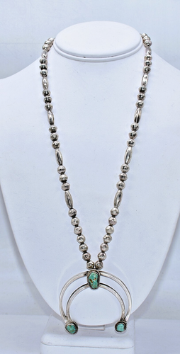 Apache Morgan Navajo Sterling Silver Turquoise Naja Handmade Beaded ...