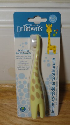 Infant-to-Toddler Training Toothbrush Soft Baby's First Teeth Giraffe ...