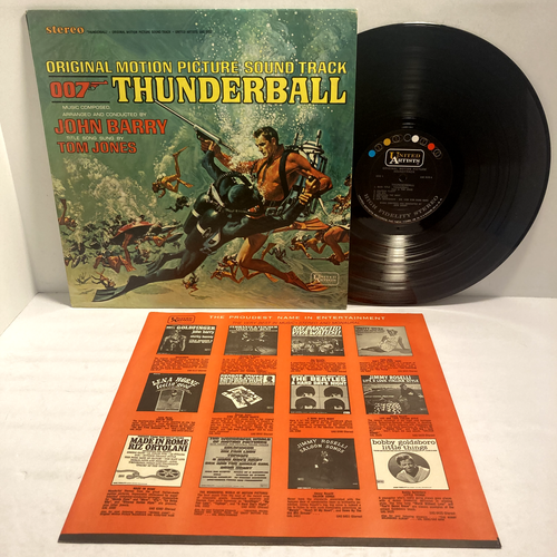 Thunderball Soundtrack LP - UAS 5132 Tested VG Vinyl Read Description ...