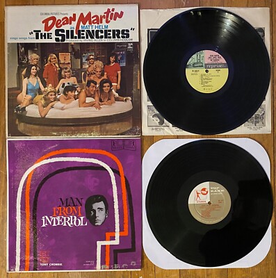 Vinyl LPs - Dean Martin The Silencers 1966 & Tony Crombie Man From ...