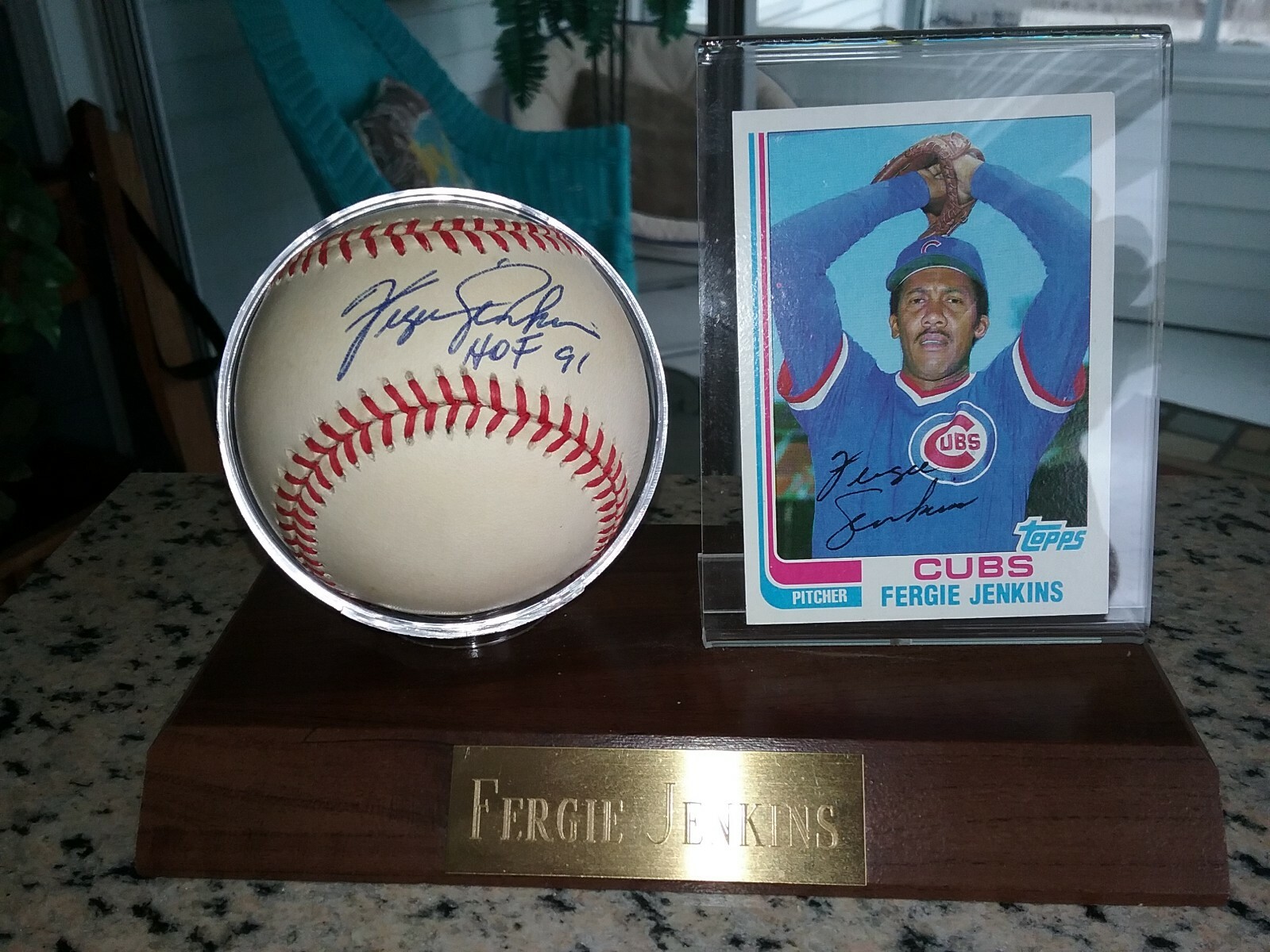 Signed-autographed Ferguson Jenkins baseball EC, baseball card and ...