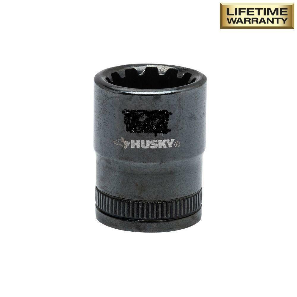 (1) Husky 16mm Metric Black Knurl Grip Socket 3/8 Drive 12 Point FAST ...