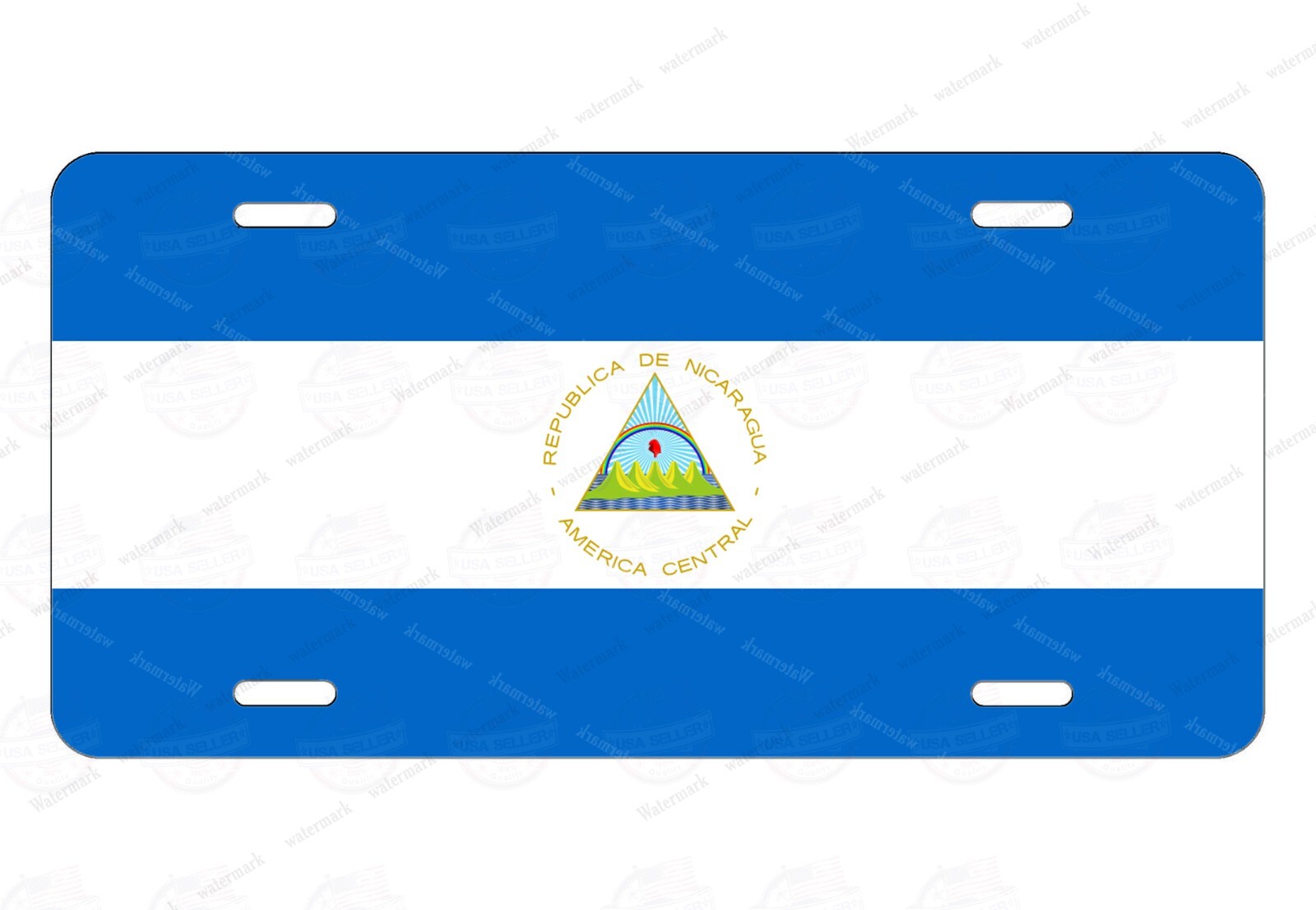 Nicaragua Flag Personalized Custom License Plate Tag Auto ATV Bicycle ...