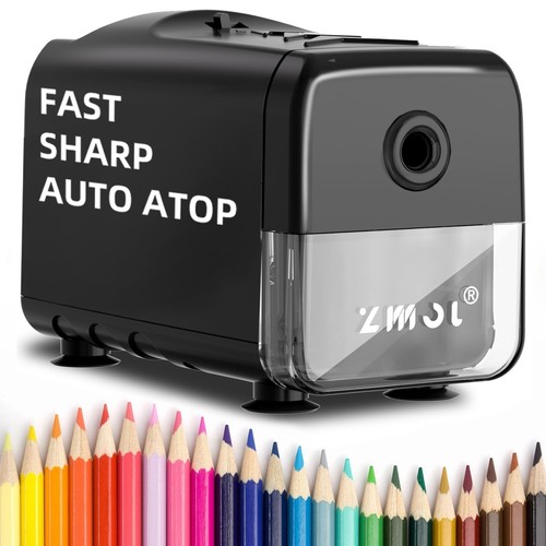 Zmol Electric Pencil Sharpener, Heavy Duty Pencil Sharpener for Colored ...