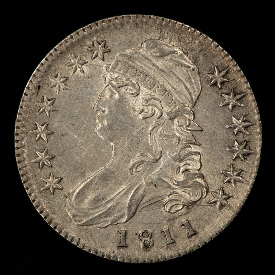 1811 50c Capped Bust Silver Half Dollar - Luster - AU Key Date - SKU ...