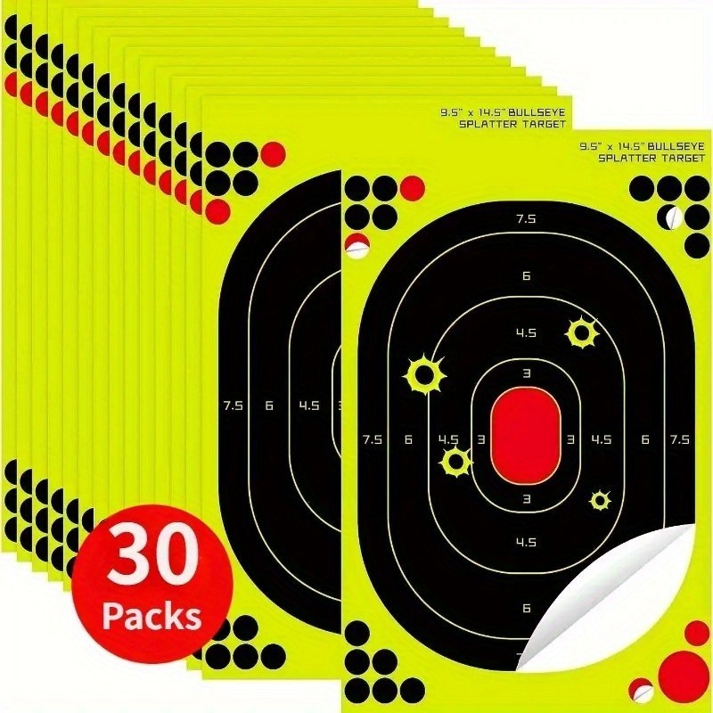 30pcs 9.5x14.5" Shooting Paper Targets with Numbered Zones for Shooting ...