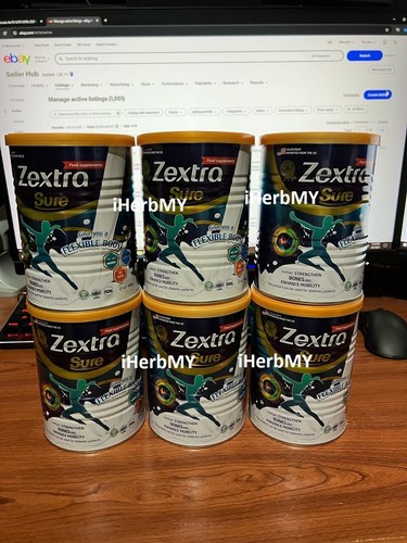 6 Cans Zextra Sure Milk Powder 400g For Knee Back Pain Bone Strengthen ...