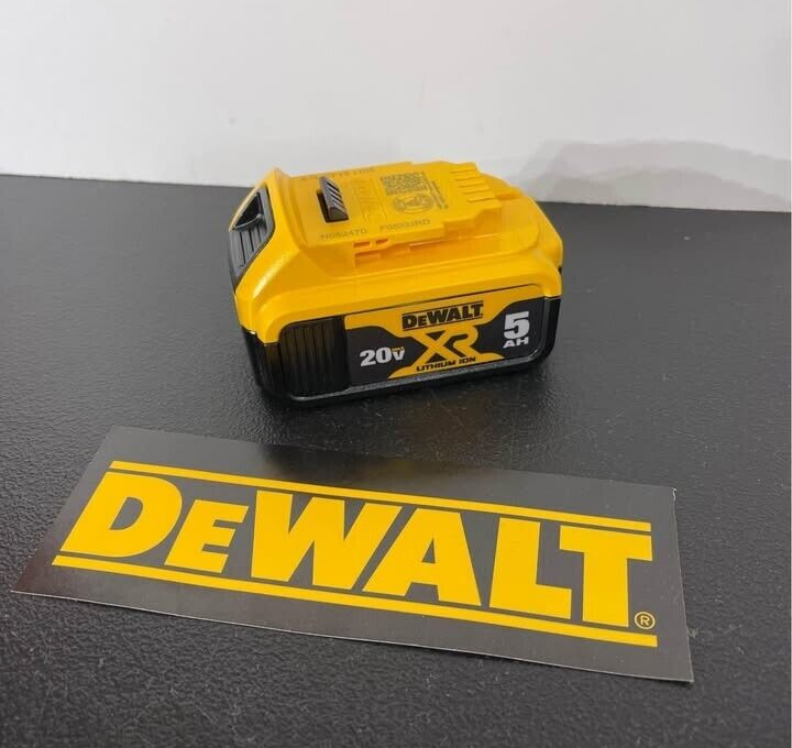 Genuine DEWALT DCB205 20V MAX XR Premium Li-ion 5.0Ah Battery w/ Fuel ...