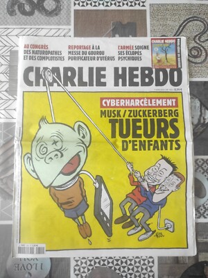 CHARLIE HEBDO No 1611 JUIN 2023 CYBER HARCÈLEMENT MUSK/ZUCKERBERG ...
