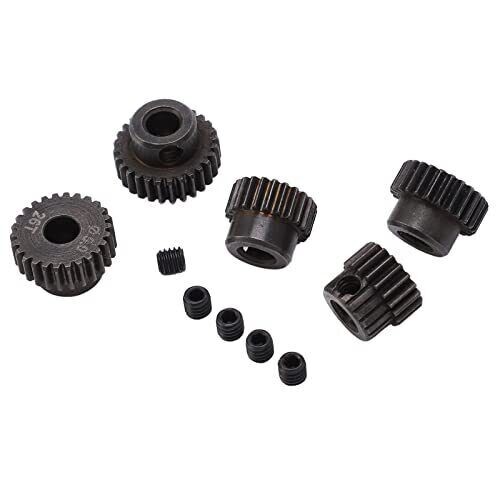 RC Motor Gear 48DP 5mm Pinion Gear Set 5PCS Steel Shaft Hole Gear 20T ...