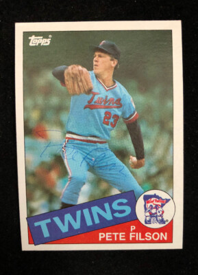 PETE FILSON 1985 TOPPS AUTOGRAPHED SIGNED AUTO BASEBALL CARD 97 TWINS ...