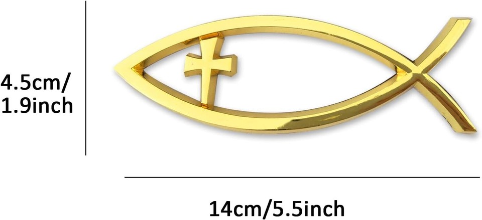 Jesus Fish Christian Emblem Christian Fish Car Badge for Car Truck ...