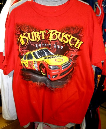 VINTAGE CFS CHECKERED FLAG SPORTS #22 SHELL PENNZOIL TEE SHIRT KURT ...