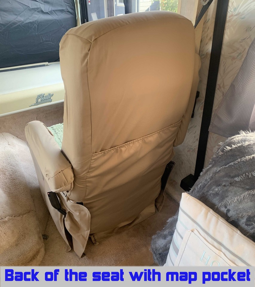 Motorhome RV Camper Captain Chair Cotton Seat Covers fits Entegra ...