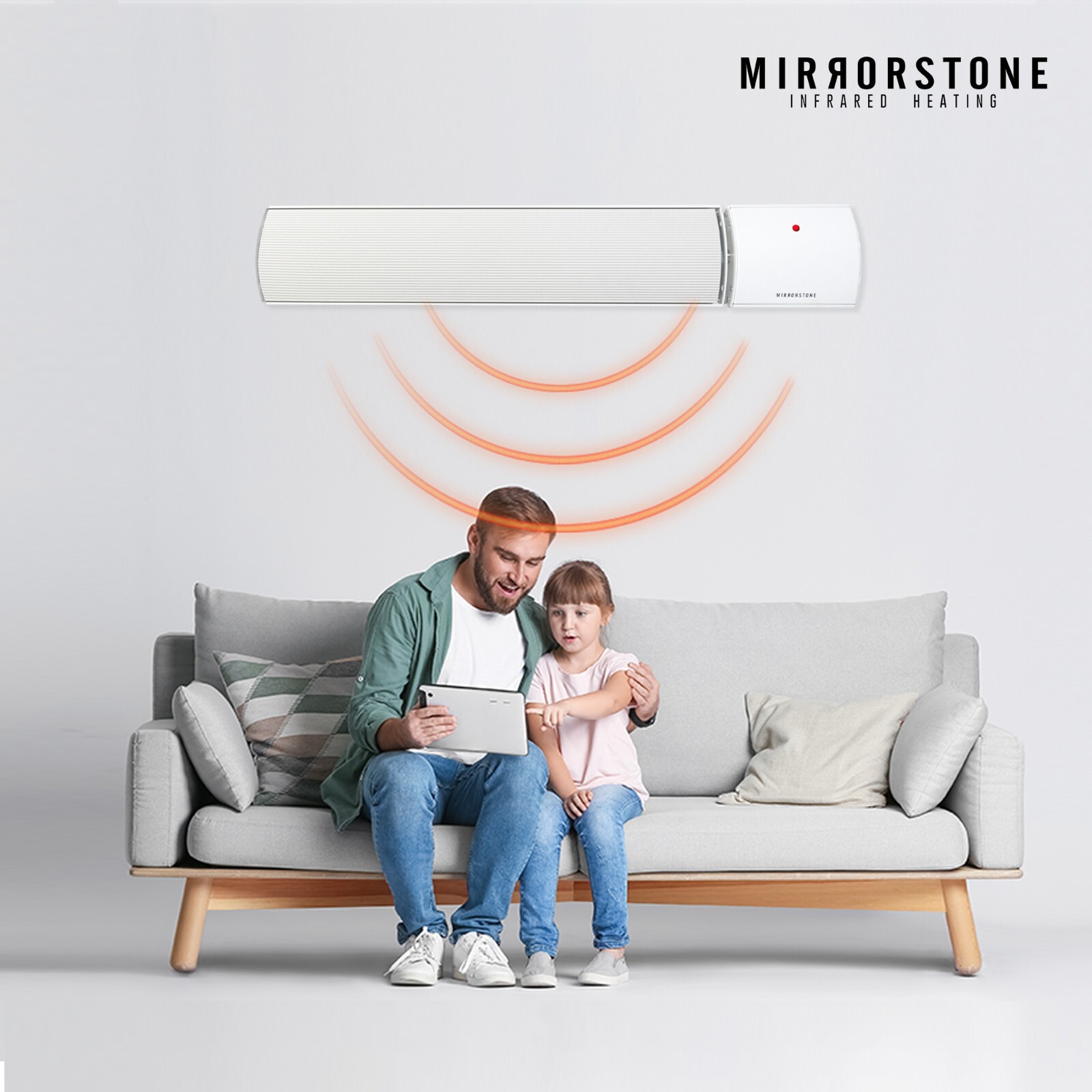 Mirrorstone 1200W- 3000W Bar Infrared Heater, Energy Saving Indoor ...