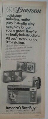 1965 Emerson radio Model 31L11 31T11 31P53 and 31L14 vintage ad | eBay