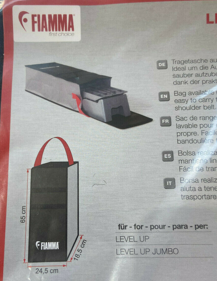Fiamma Black Carry Bag For Level Up / Jumbo Cararvan Levelling Ramps ...