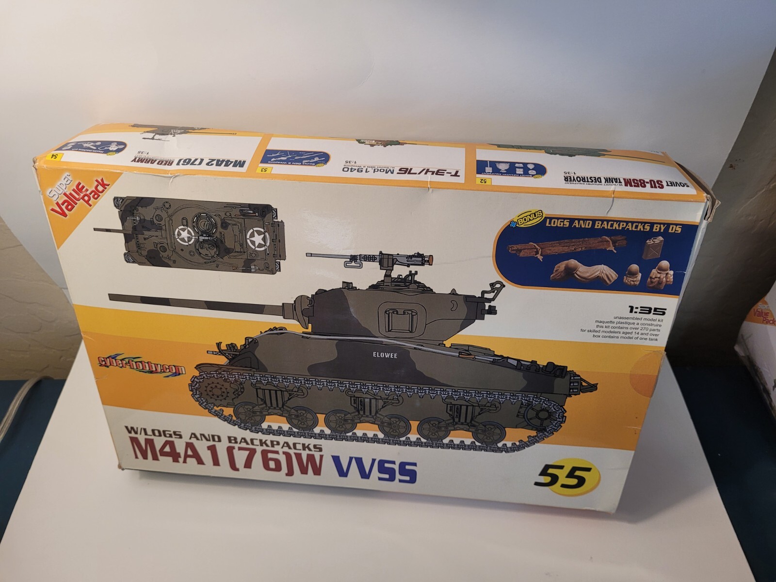 Dragon 1/35 M4A1 (76)W VVSS Sherman. Cyberhobby Super Value Pack #9155 ...