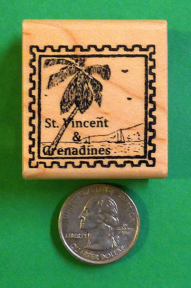 Country and Continent Passport Stamp Frame Rubber Stamps, wood mtd ...