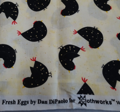 Fresh Eggs By Dan DiPaolo For Clothworks Fabric 1-1/2 yds x 43” Wide | eBay