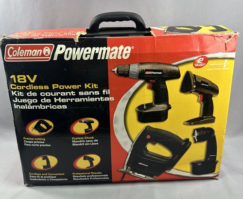 Coleman 18V Powermate Cordless Power Tool Kit Drill/Battery & Other ...
