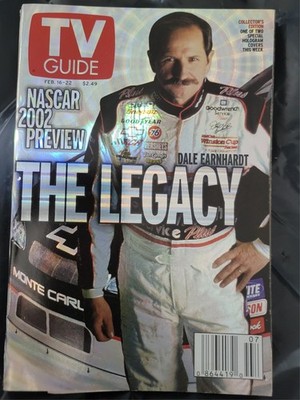 TV Guide Magazine February 16 2002 Dale Earnhardt Rochester Ed. No ...