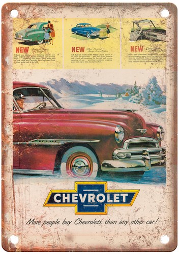 1951 Vintage Chevrolet Auto Ad Retro Look Reproduction Metal Sign ...