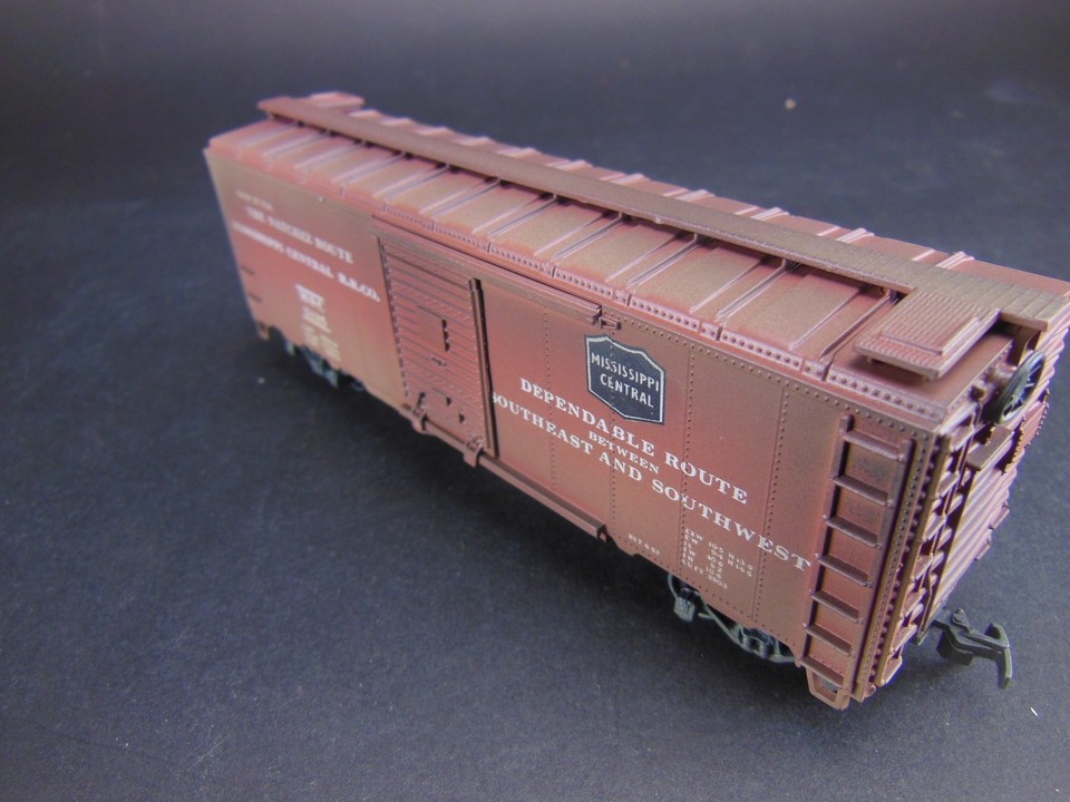HO SCALE WEATHERED MSC 5135 MISSISSIPPI CENTRAL 40' BOX CAR | eBay