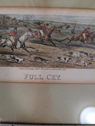 Henry Thomas Alken Etching T. Sutherland Aquatint Fox Hunting Full Cry ...