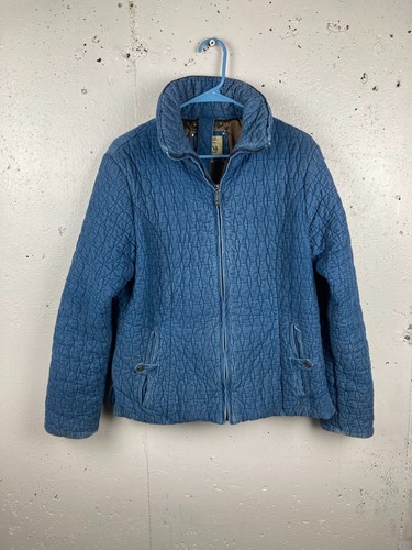 Vintage Quilted Down Jacket Pacific Trail Blue Womens Medium | eBay