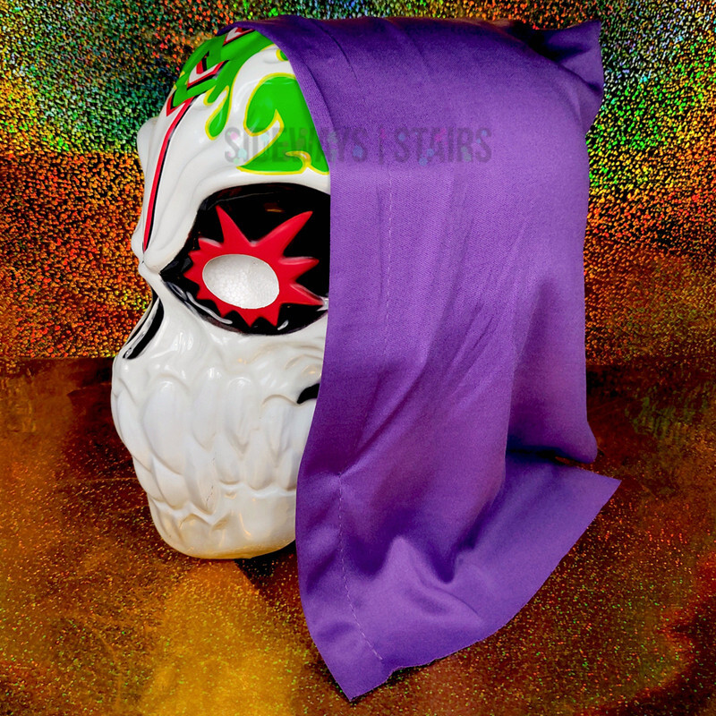 GRAVE DIGGER SKULL MASK hooded pvc purple hood reaper Monster Jam ...