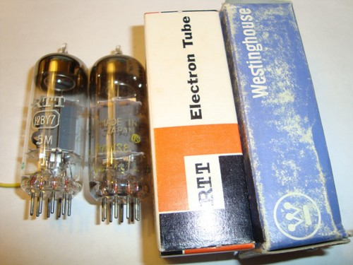 One Matched Pair 12BY7A Tubes, In RTT & Westinghouse Branded, From ...