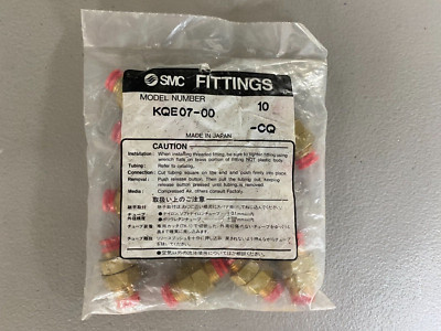(PACK OF 10) KQE07-00 SMC FITTING BULKHEAD UNION KQ2E07-00 | eBay