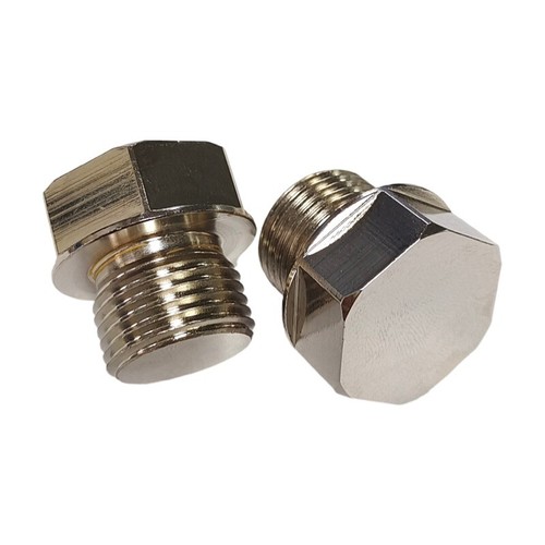 2x Oxygen sensor plugs (Nickel Plated Steel )for M18X1.5 Universal ...
