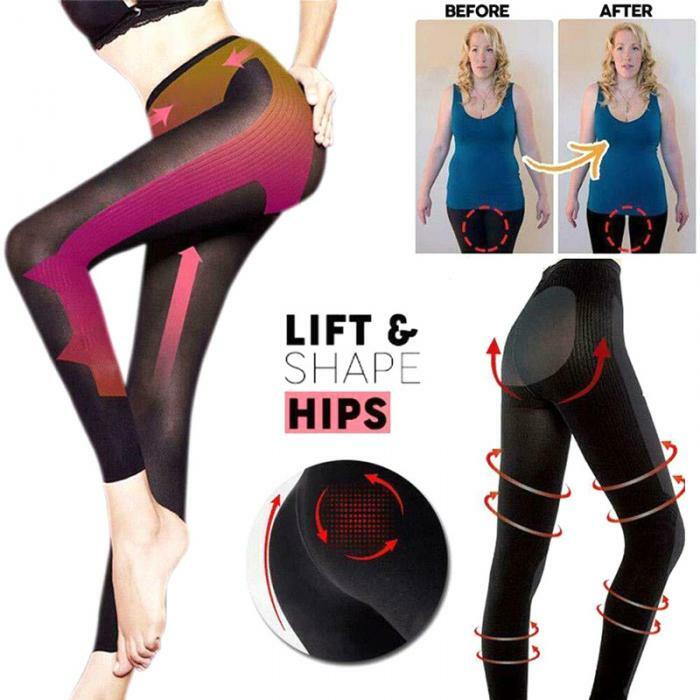 Slimming Anti Cellulite Compression Leggings Leg Shaper High Waist ...