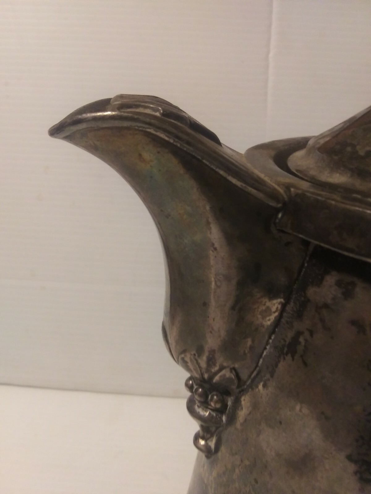 JAS. STIMPSON Silver Plated Ice Water Pitcher Ceramic Liner 1854 ...