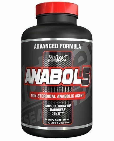 Nutrex Anabol 5 Black 120 Liquid Caps Anabolic Agent Booster Growth ...