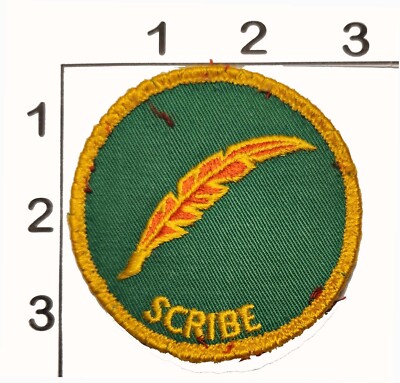 Boy Scouts of America BSA Green Yellow Round Scribe Feather Embroidered ...