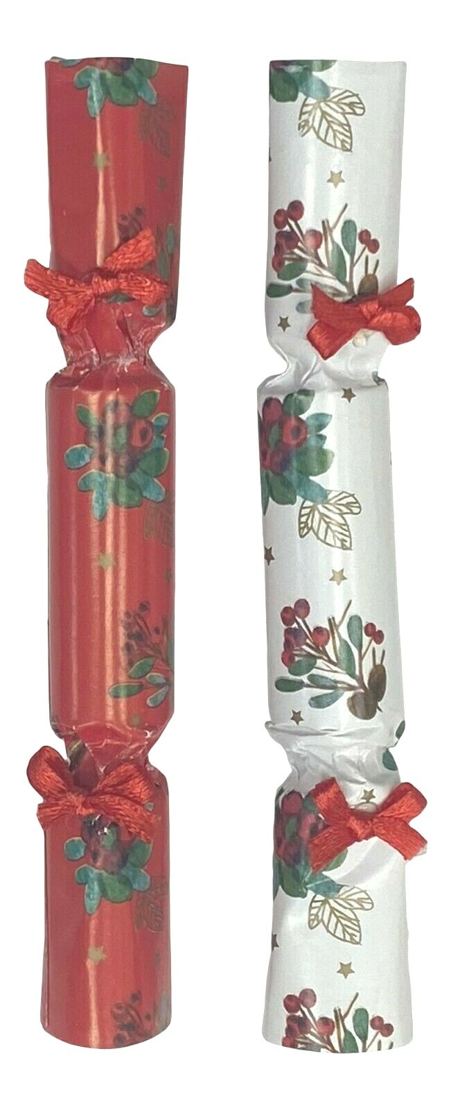 Christmas Crackers Red White Mini Saucer Crackers Set Of 24 Festive ...