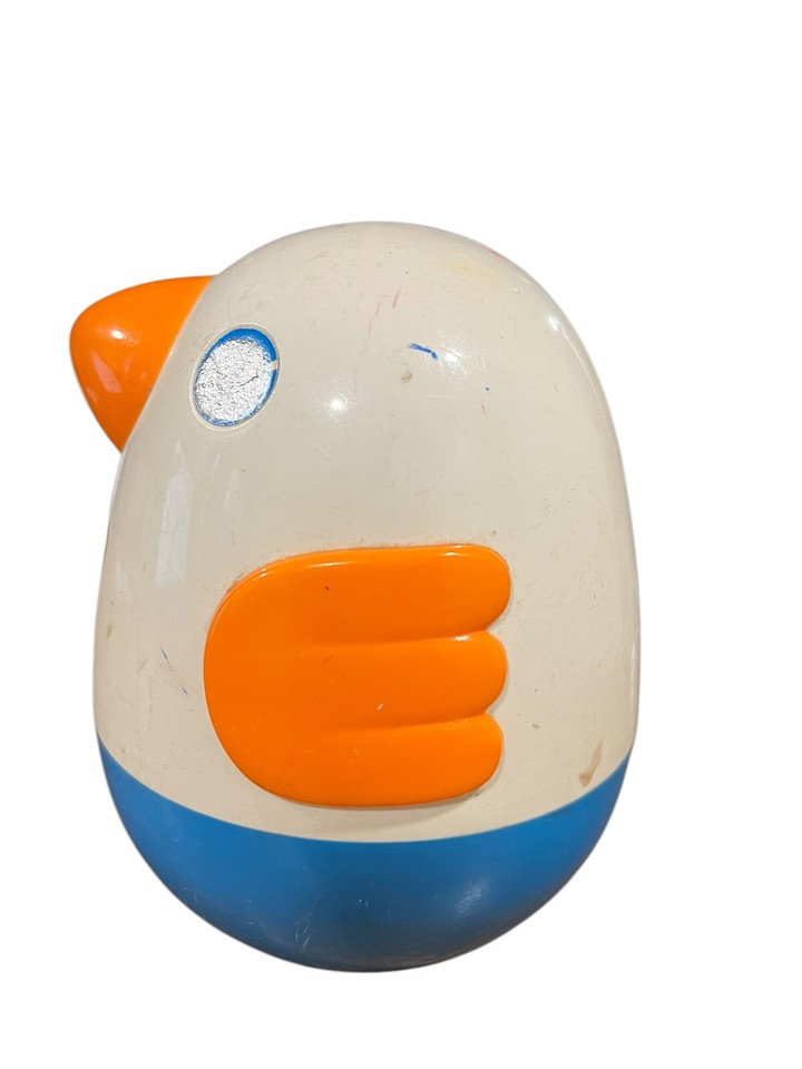 Vintage Playskool Roly Poly Weeble Wobble Chime Bird Penguin Baby Music ...