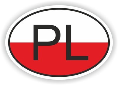 Poland Country Code Oval Flag Sticker / Vinyl Waterproof Decals ...