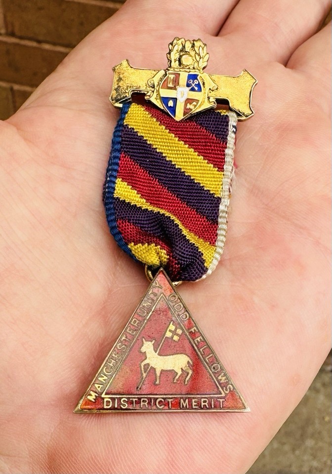 3 ANTIQUE SOLID SILVER “INDEPENDENT ORDER ODD-FELLOWS” MANCHESTER UNITY ...