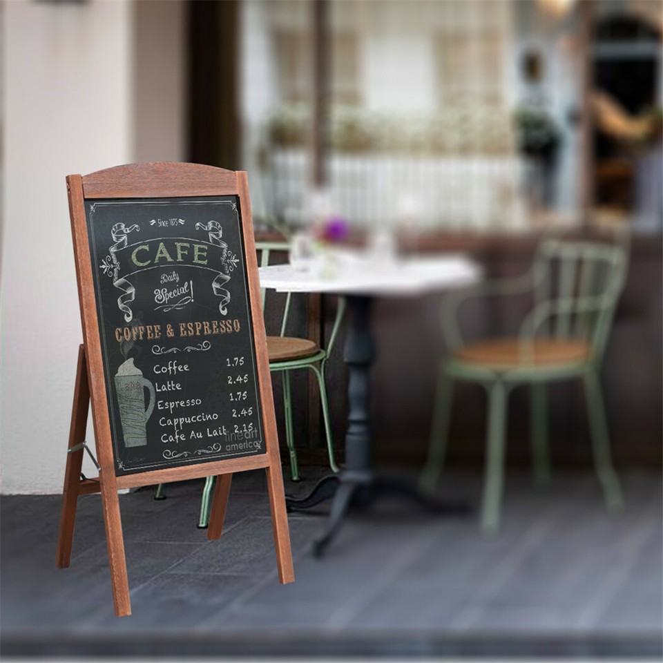 Large Outdoor Double Side Sidewalk Wooden A Frame Chalkboard Magnetic ...