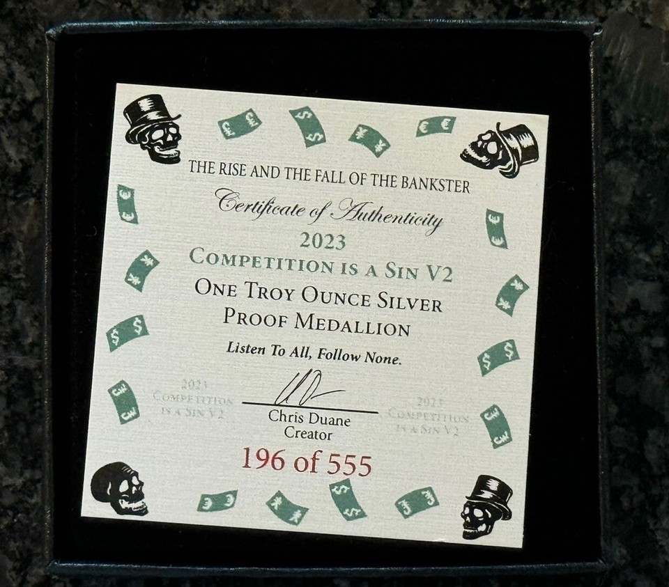 2023 Competition is a Sin 1oz .999 Silver Shield Proof MiniMintage | eBay