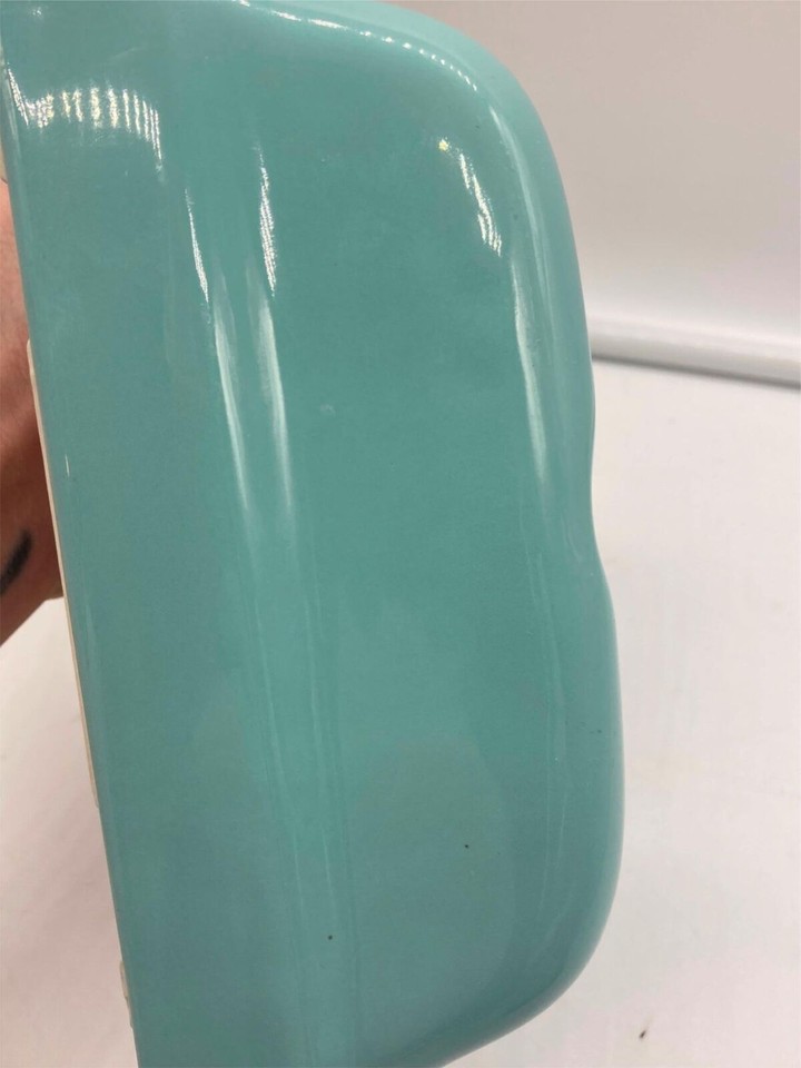 VTG Aqua Blue Ceramic Tile-In Turquoise Soap Dish Tub Shower Bathroom ...